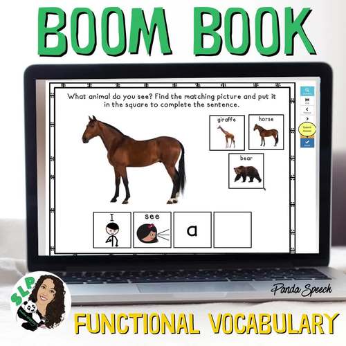 Animals: Real Photo Functional Vocabulary BOOM Card Book: Distance Learning