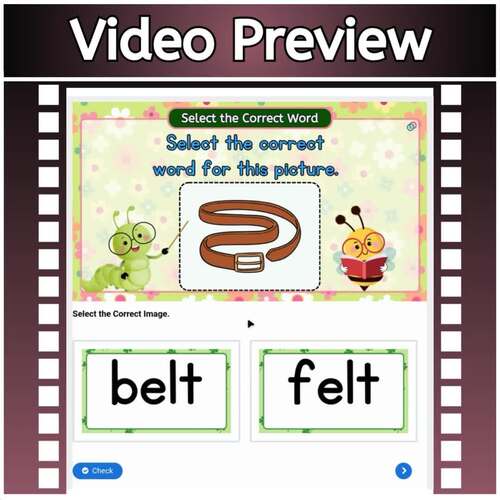 CVCC Words: Select the Correct Word Digital Resources by Schooler's Mate