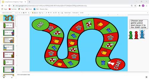 DIGITAL Math Game | Long Division | GOOGLE CLASSROOM by MP in Elementary