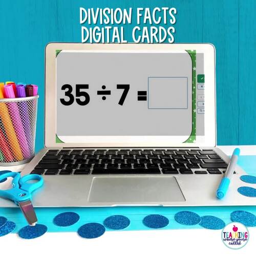 Division Facts Digital Cards by Teaching Where You're Called | TPT