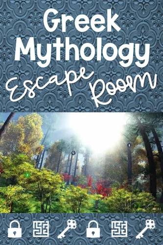 Greek Mythology Worksheets and Escape Room Bundle by Amy Skillicorn