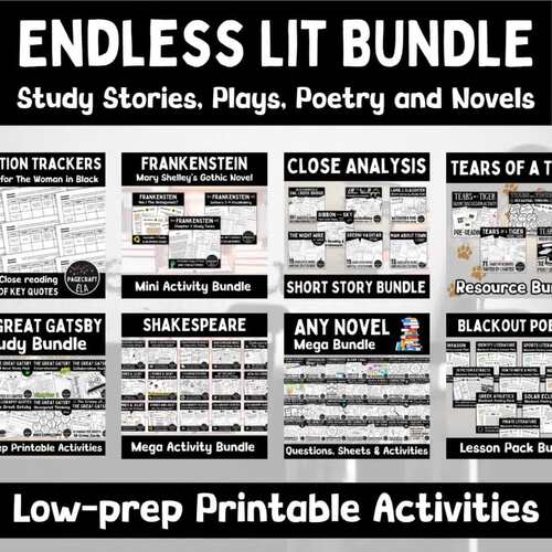 Literature ENDLESS BUNDLE for Multiple Novels, Short Stories, Plays and ...
