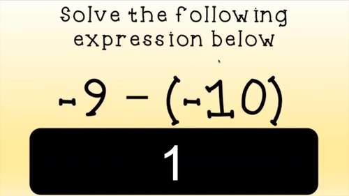 Add & Subtract Positive and Negative Numbers Google Classroom™ Flash Cards