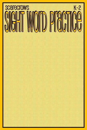 SIGHT WORD ACTIVITY Scarecrow Coloring Pages High Frequency Words ...