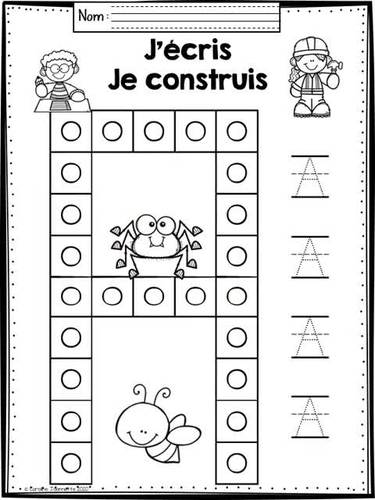French Snap Cube Alphabet | Alphabet majuscule Cubes emboîtables