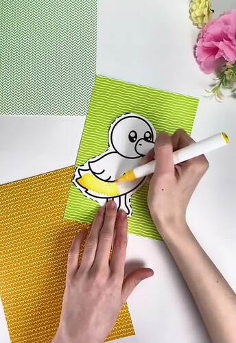 Duck House Spring Craft Craftivity No Prep Cut & Paste Art Project Activity