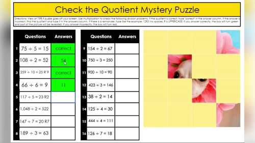 Divide by 1-Digit Divisors Printable and Digital Activities 5.NBT.6