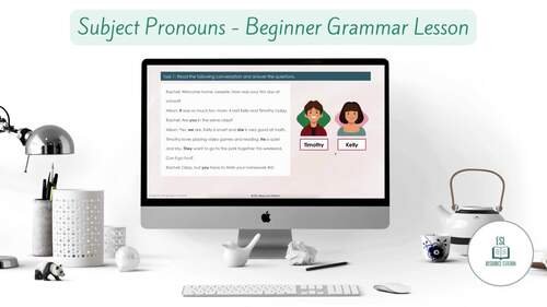 Subject Pronouns - Adult Beginner ESL Grammar Lesson, Worksheets ...