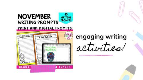 November Writing Prompts Fall writing activities Thanksgiving writing ...