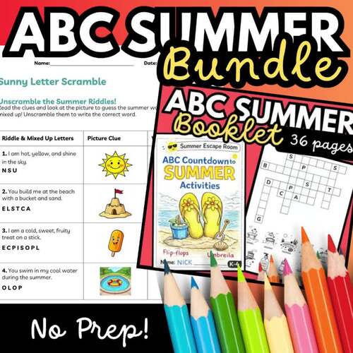 ABC Countdown to Summer Bundle Activities Editable Worksheets End of ...