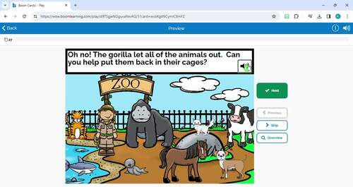 Categories: Put the Animals into Groups (Sea, Pets, Jungle, Farm)