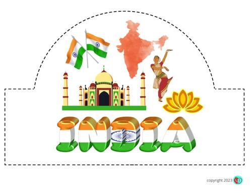 INDIA HATS | COLOR CUT AND PASTE HAT ACTIVITY | MAKE HATS FOR INDIA ...