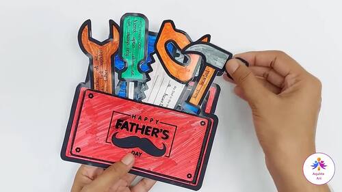 Father's Day Tool Box Craft | Questionnaire Craft by Aquista Art