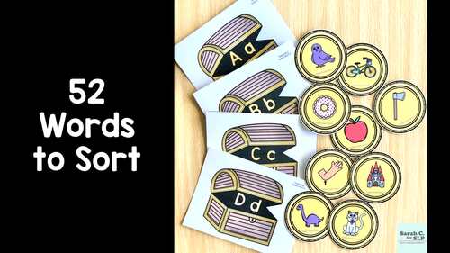 Pirate Treasure Initial Sounds Match for Phonemic Awareness in Reading