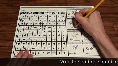 Ending Sounds Mystery Pictures by A Spoonful of Learning | TPT