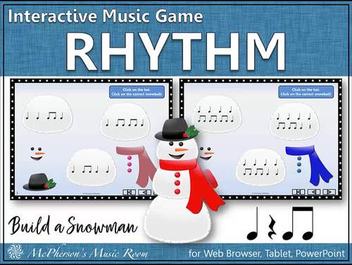 Winter Music Activity | Eighth Notes Interactive Rhythm Game {Build a ...