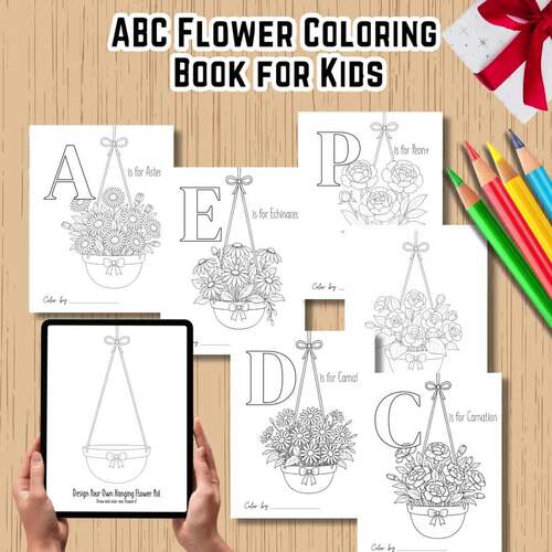ABC Flower Coloring Book for Kids | Printable Alphabet Coloring ...