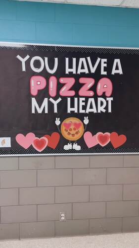 Pizza Fraction Activity | Valentine's Day Bulletin Board and Math Activity