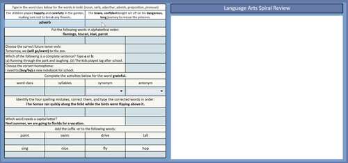 NO PREP - Spiral Language Art Review Snow Scene by Juliane Hodkinson