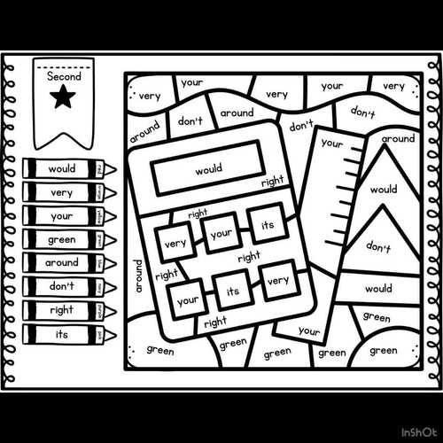 2nd Grade Sight Words Coloring Activities {Color by Code Set 2} | TPT