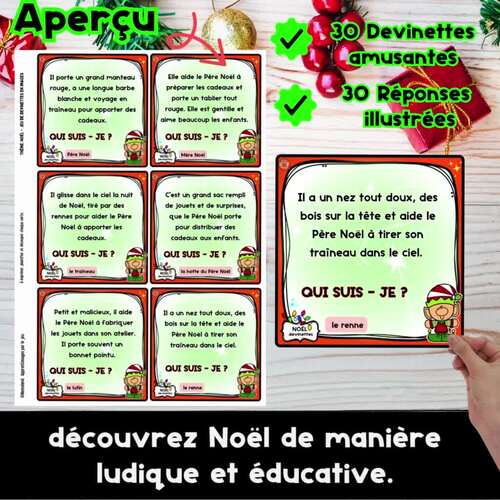 Noël. Jeu de devinettes en images by Nemoland - Apprentissage par le jeu