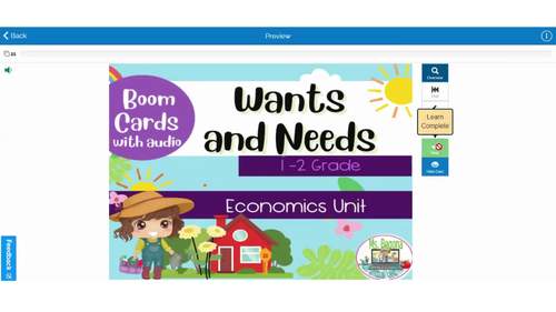 Economics: Wants & Needs - Digital Activity with Audio Narration