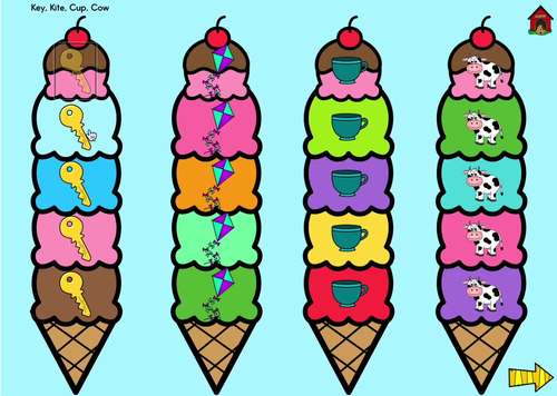 Digital Disappearing Articulation Ice Cream Game - K G F V S Z | TPT