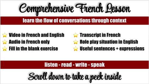 French Conversation Lesson - l'Avion - Reading, Writing, Listening ...