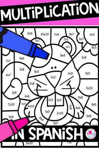 SPANISH FALL - COLOR-BY-CODE MULTIPLICATION FACTS - COLOR BY NUMBER