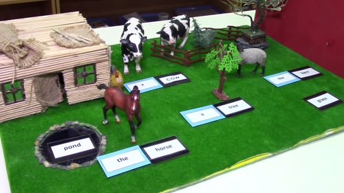 Montessori Farm grammar lesson (Adjectives) by Montessori Tube | TPT