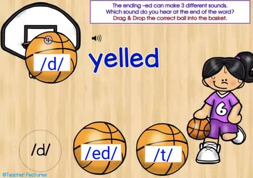 Boom Cards INFLECTIONAL ENDINGS Remote Learning THREE SOUNDS of –ED ...