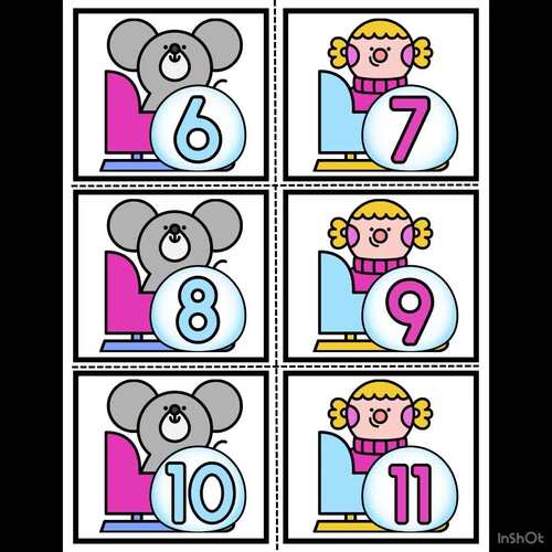 Snowday Numbers 0–120 Number Cards | Winter Math Center for 1st Grade