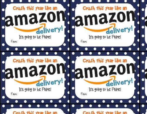 Amazon Beginning of Year Gift Tag- Crush this year like an Amazon delivery!