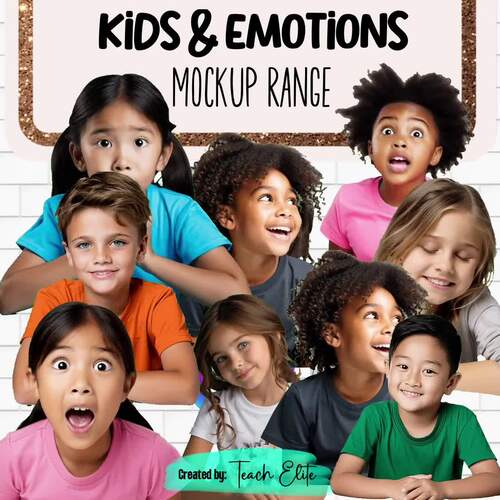 Kids and Emotions K-2 34 GIFs mockup MOVEABLE Mock-up png by Teach Elite
