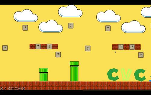 CVC (with short a) Blending Practice with slides (Mario Theme) | TPT