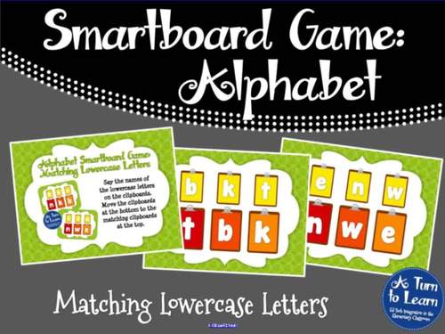 Alphabet Game: Matching Lowercase Letters (Smartboard/Promethean Board)