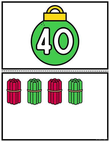 Holiday Counting by 10 Matching Cards | Numbers 10–100 | Christmas Theme