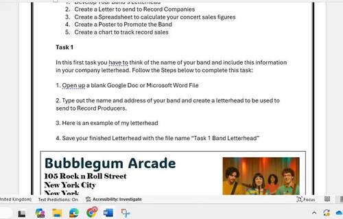 Promote My Band Activity Digital Literacy Project 7th to 11th Grade by ...