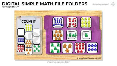 Math File Folders Bundle | Special Ed | Print + Digital | Time Coins Shapes