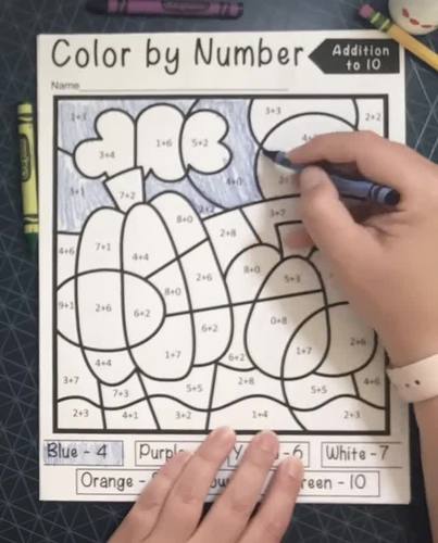 Color By Number Worksheets | Seasons Bundle by The Iced Latte Teacher