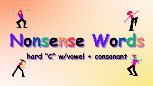 Early Reader 1-Syllable Nonsense "C" Words Phonics & Reading ESL EFL ...