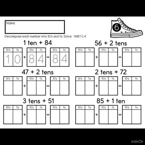 Mental Math Sprints | Add Multiples of 10 to a Two-Digit Number | TPT