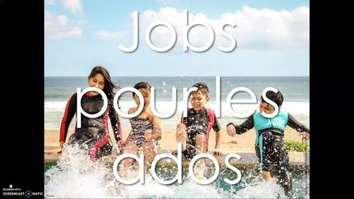 French Teenager Job Vocabulary Images Comprehensible Input by Inspired ...