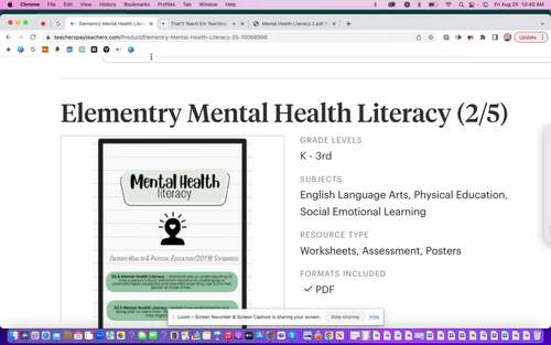 Elementary Mental Health Literacy (2/5) Social Emotional Learning