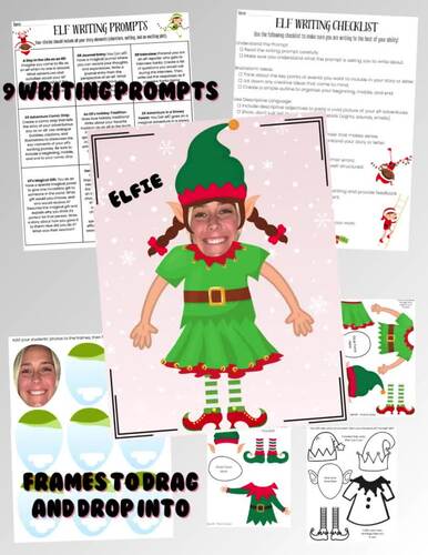 Elf Yourself - Writing Choice Board Activity by Sierra Shipley | TPT