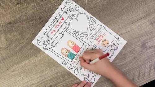 I Am Thankful For Worksheet, Thanksgiving Activity, Gratitude Coloring ...