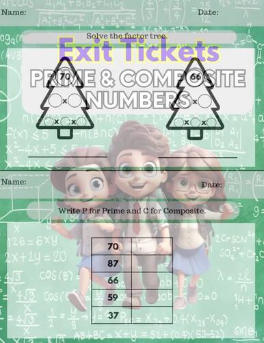 PRIME AND COMPOSITE NUMBERS - Math Exit Tickets, Warm-ups, Bellringers ...