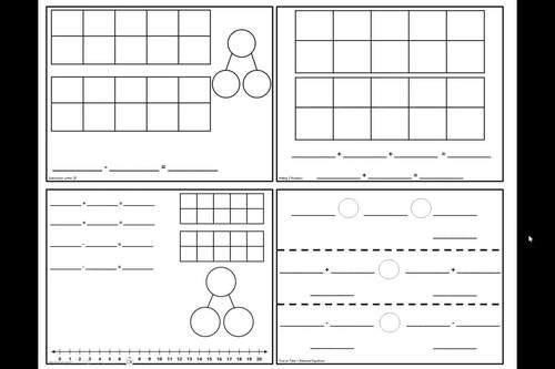 Mini Math Graphic Organizers | First Grade | Task Box Graphic Organizers