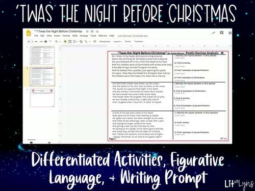 Twas the Night Before Christmas Reading Comprehension Activities