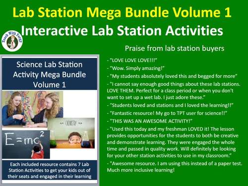 Science Lab Station Activity Mega Bundle - Volume I - Includes 30 Resources